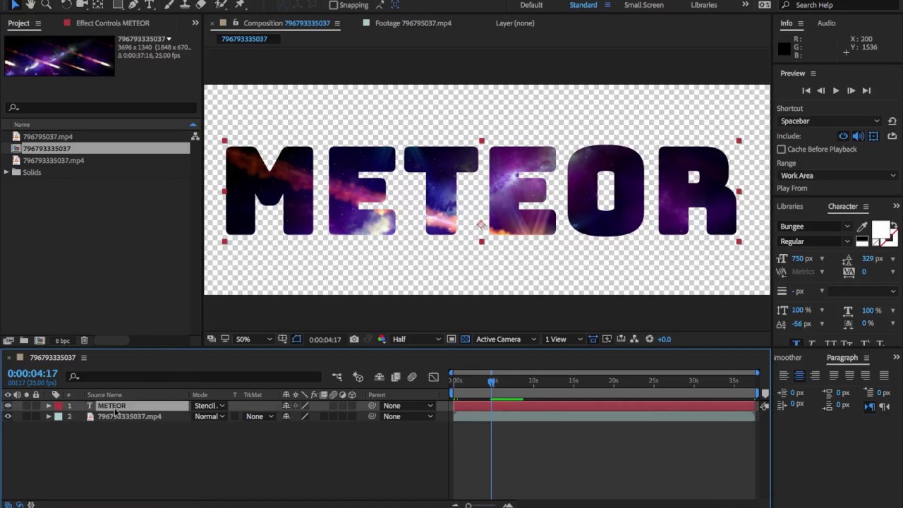 Stencil Alpha - Adobe After Effects - Curtis Pyke creative tips