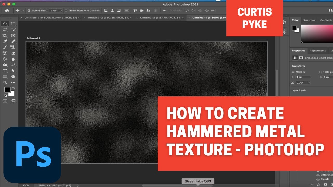 How To Create a Hammered Metal Texture - Photoshop - Curtis Pyke ...