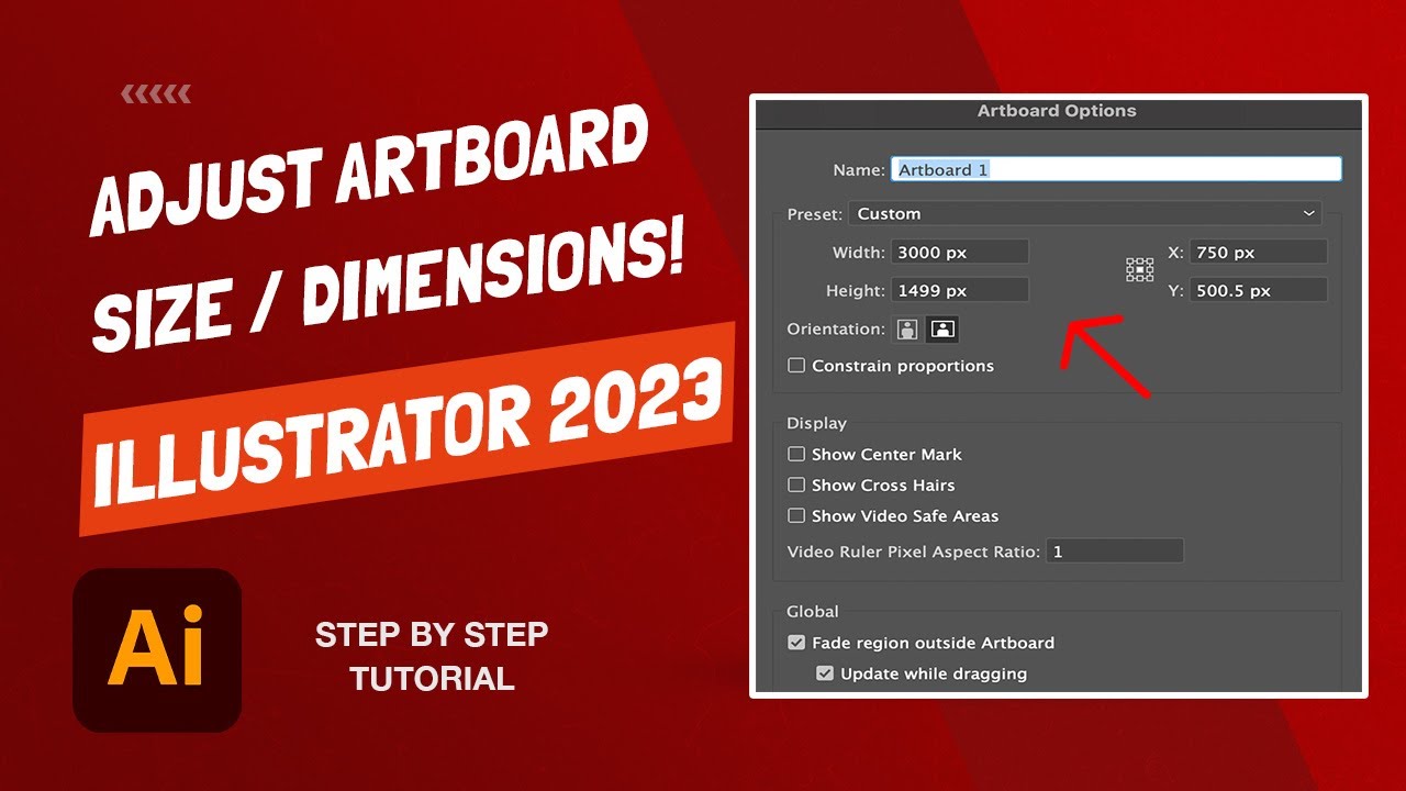 How To Adjust Artboard Size and Dimensions - Adobe Illustrator 2023 - Curtis Pyke creative tips